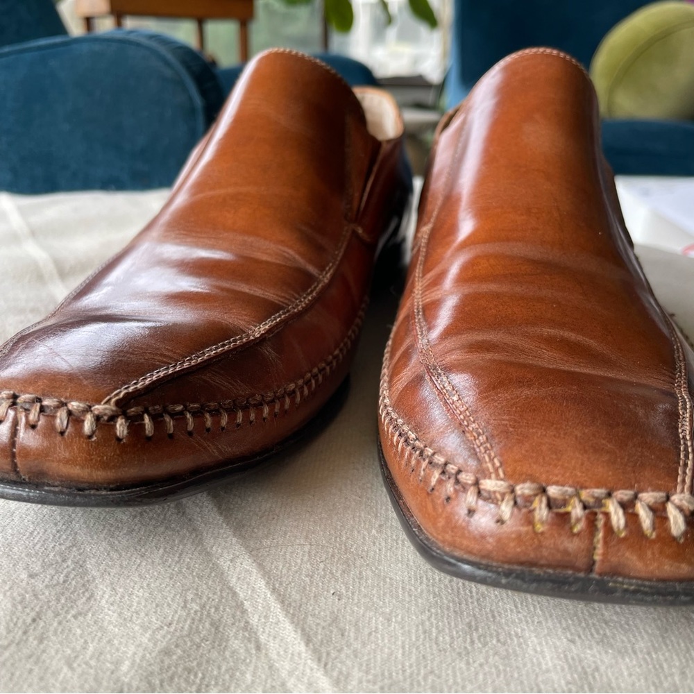 Steve Madden Men’s Cabano Stitched Leather Loafers, S… - Gem